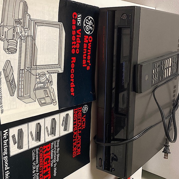 GE | Other | Ge Vhs 4 Head With Remote And Manuals | Poshmark